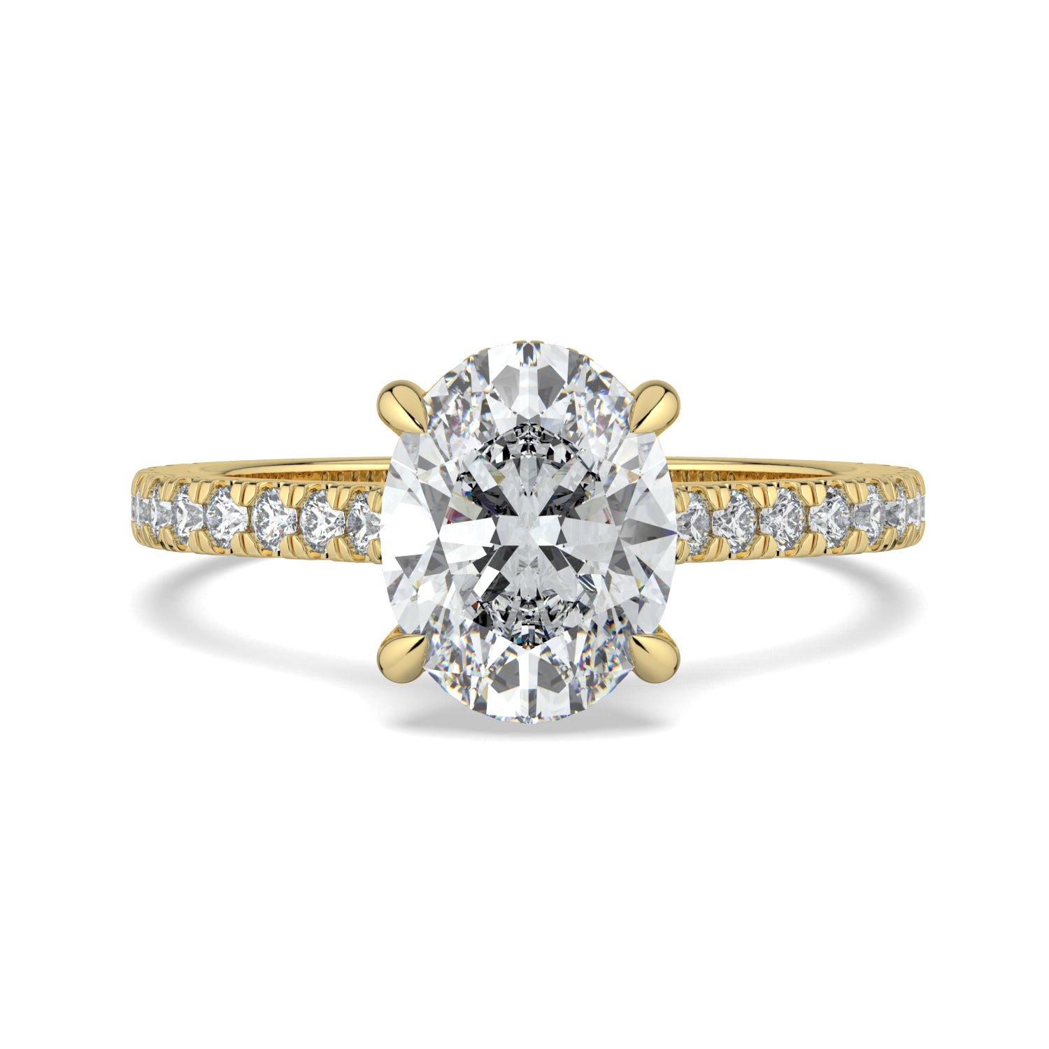 Asscher Diamond Compass Prong Engagement Solitaire Ring – Minifora